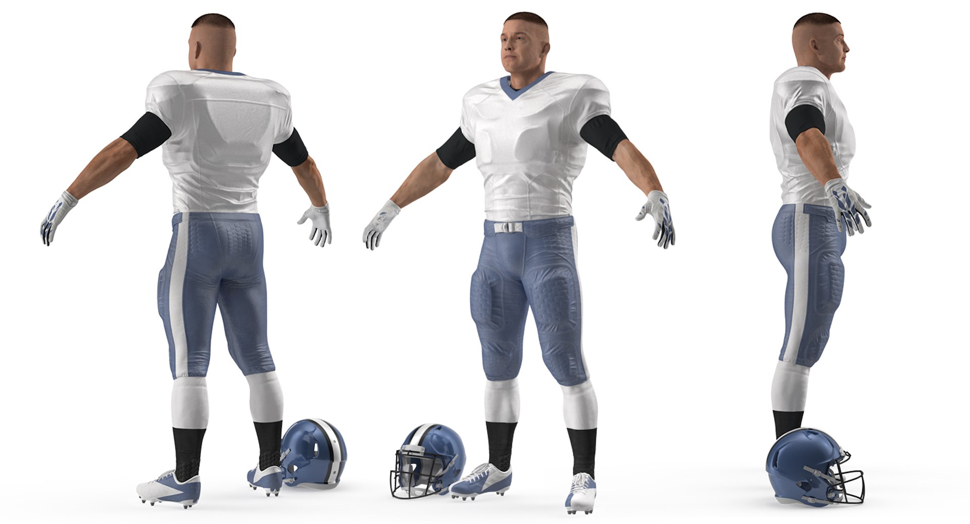 3D Model American Football Player Fur - TurboSquid 1437781