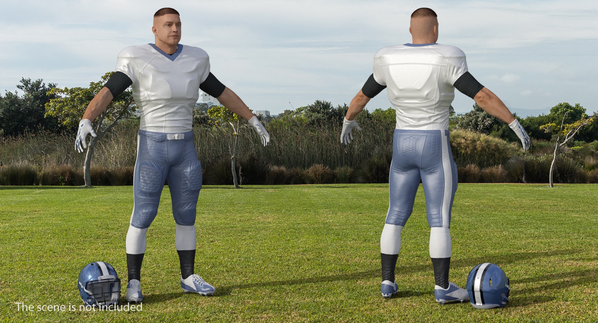 3D Model American Football Player Fur - TurboSquid 1437781
