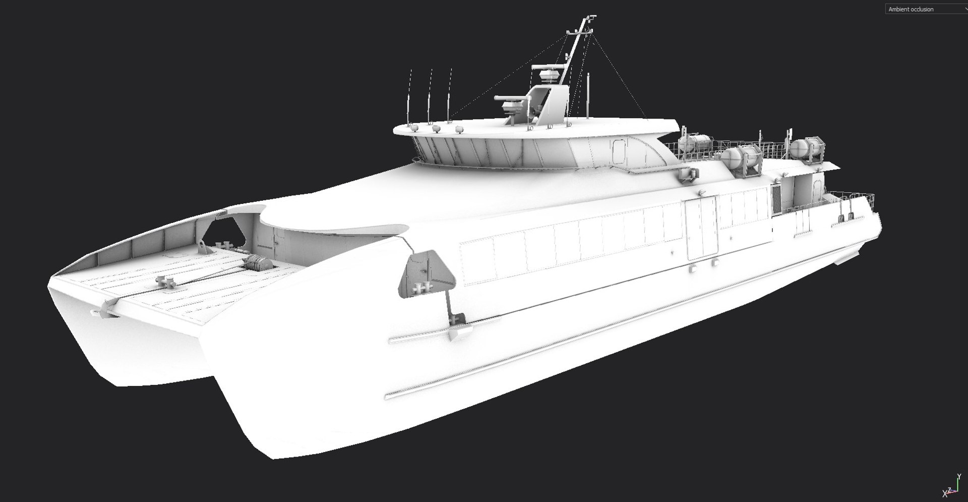 High speed catamaran ferry 3D model - TurboSquid 2001067