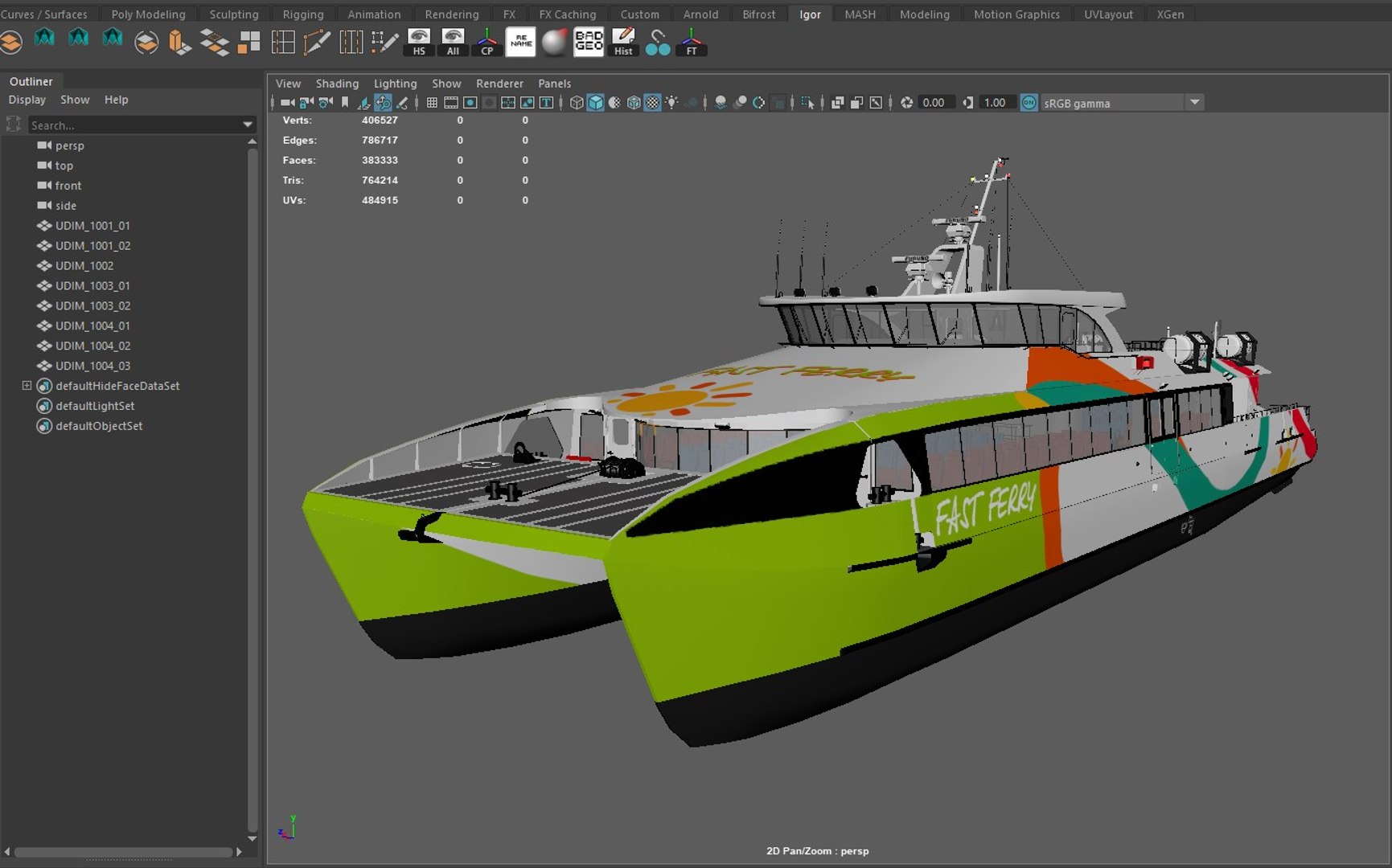 High speed catamaran ferry 3D model - TurboSquid 2001067