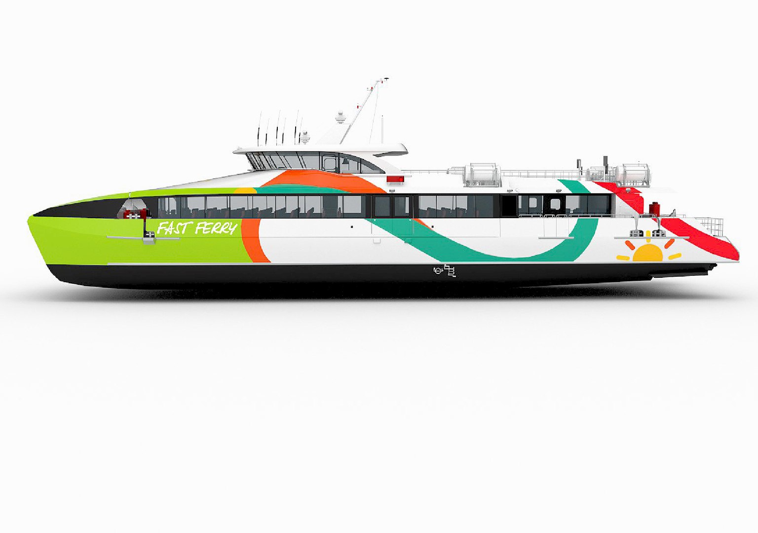 High speed catamaran ferry 3D model - TurboSquid 2001067