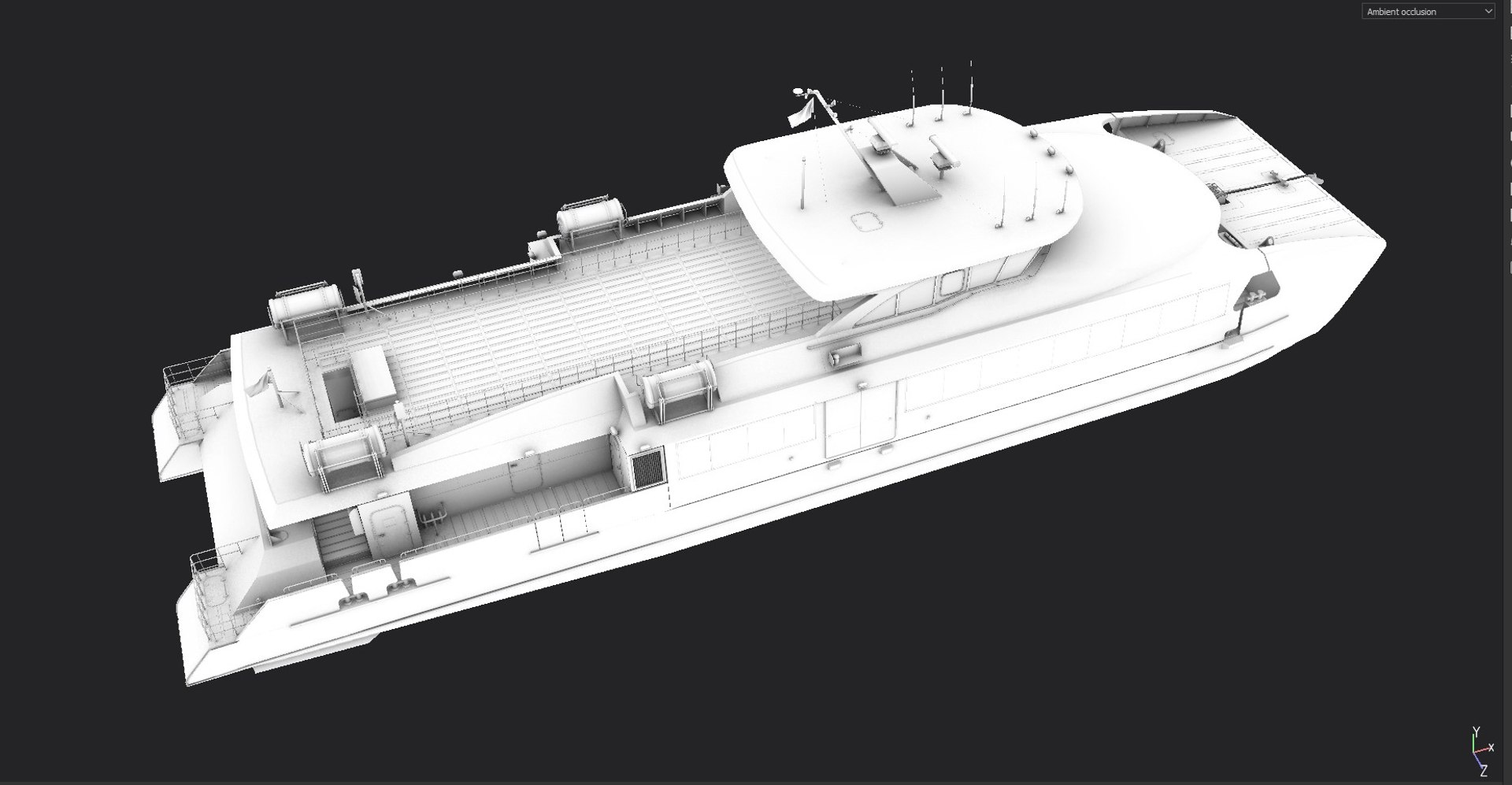 High speed catamaran ferry 3D model - TurboSquid 2001067