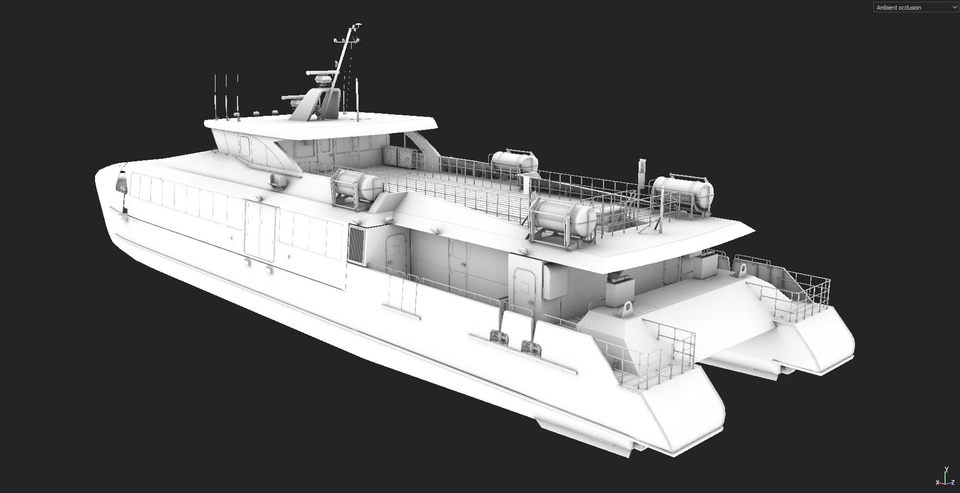 High speed catamaran ferry 3D model - TurboSquid 2001067