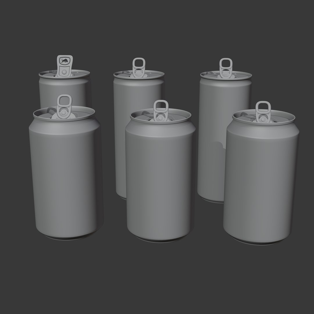 Realistic Beverage Can Collection Pepsi Red Bull CocaCola And More 3D ...