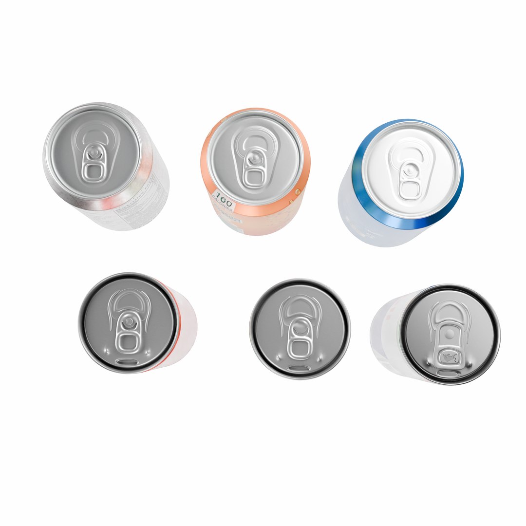 Realistic Beverage Can Collection Pepsi Red Bull CocaCola And More 3D ...