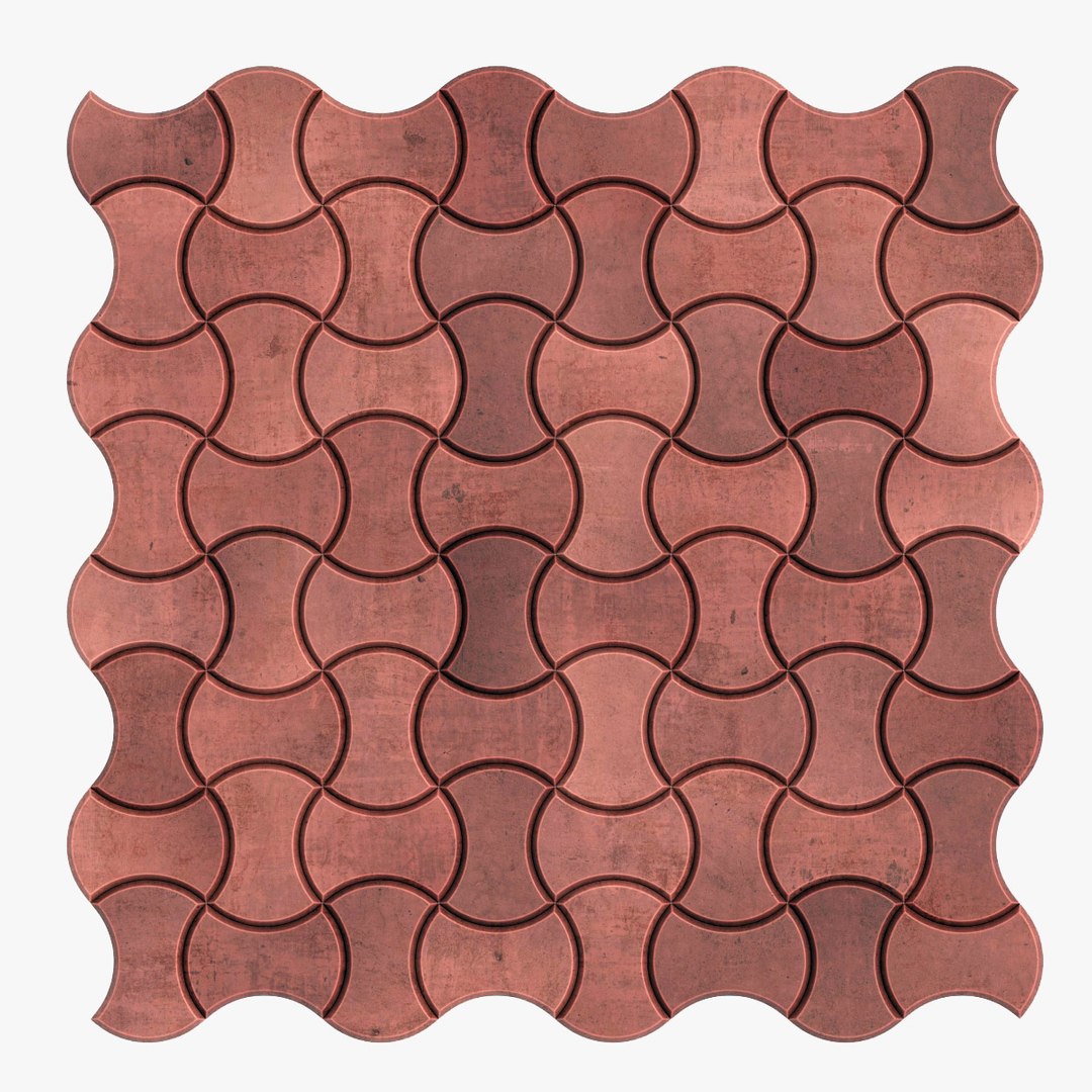 3D Paving Stone Color Half Circle N2 - TurboSquid 1794991