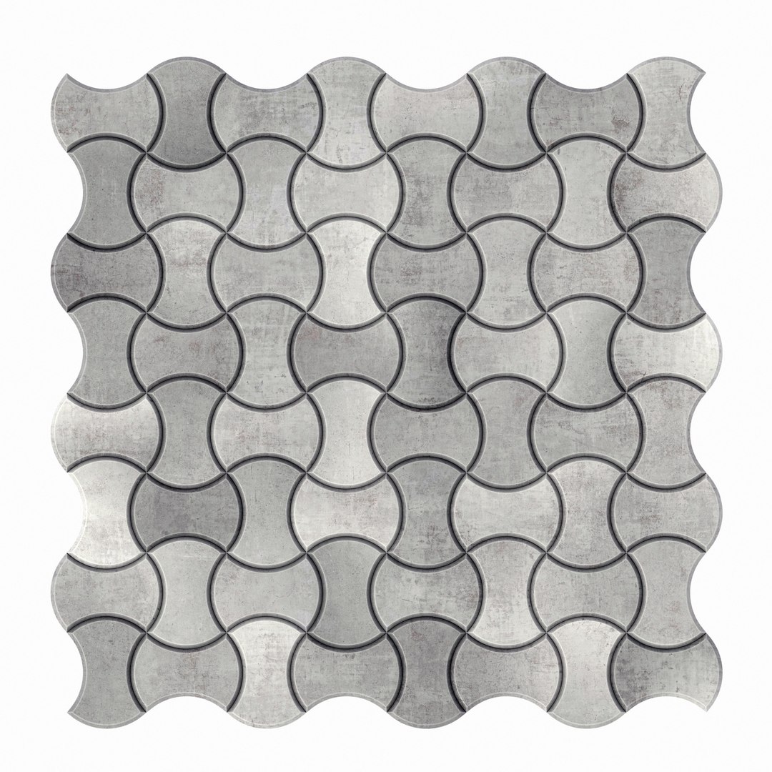 3D Paving Stone Color Half Circle N2 - TurboSquid 1794991