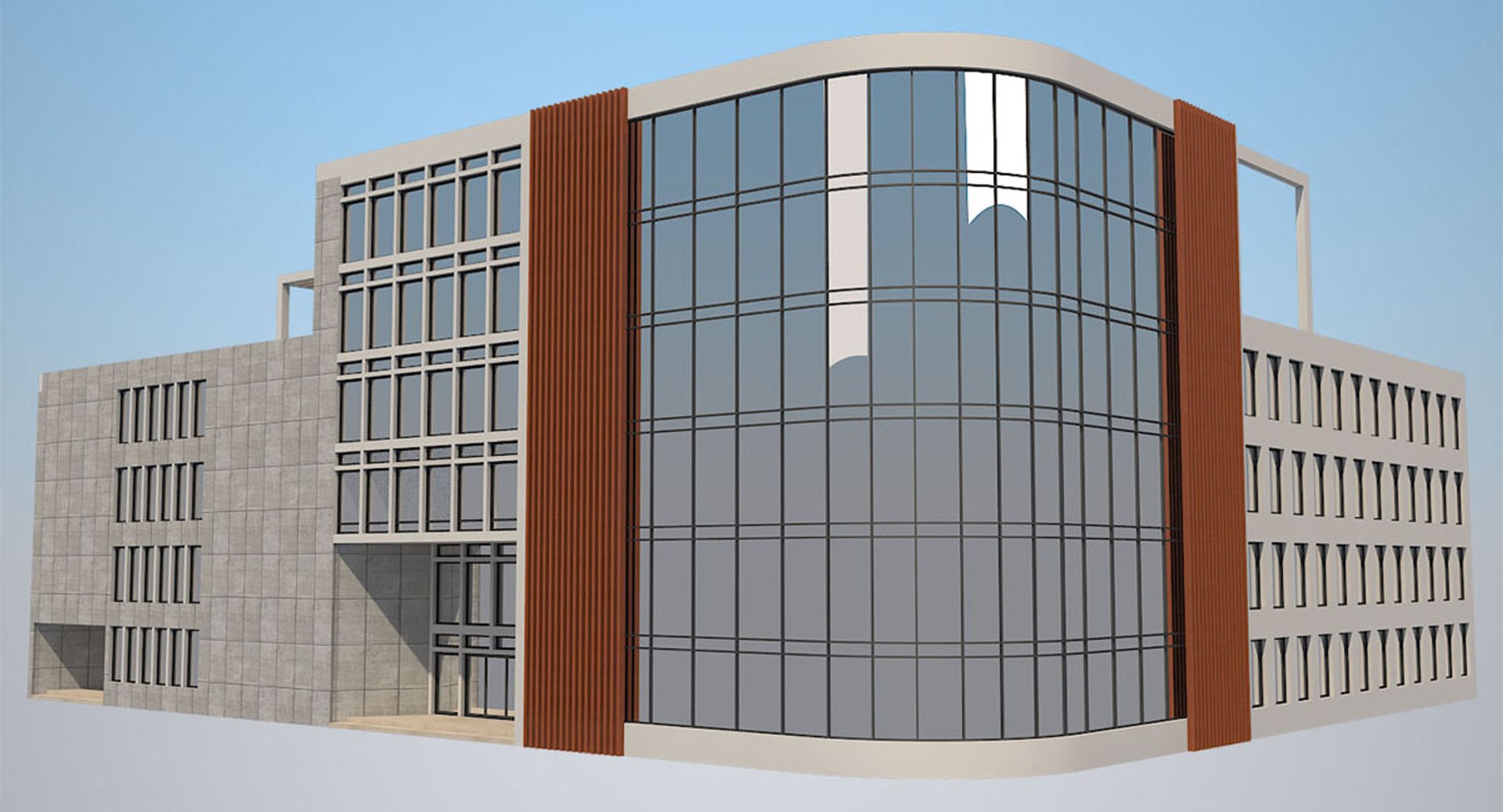 3D Model Office Building 1 - TurboSquid 1420943