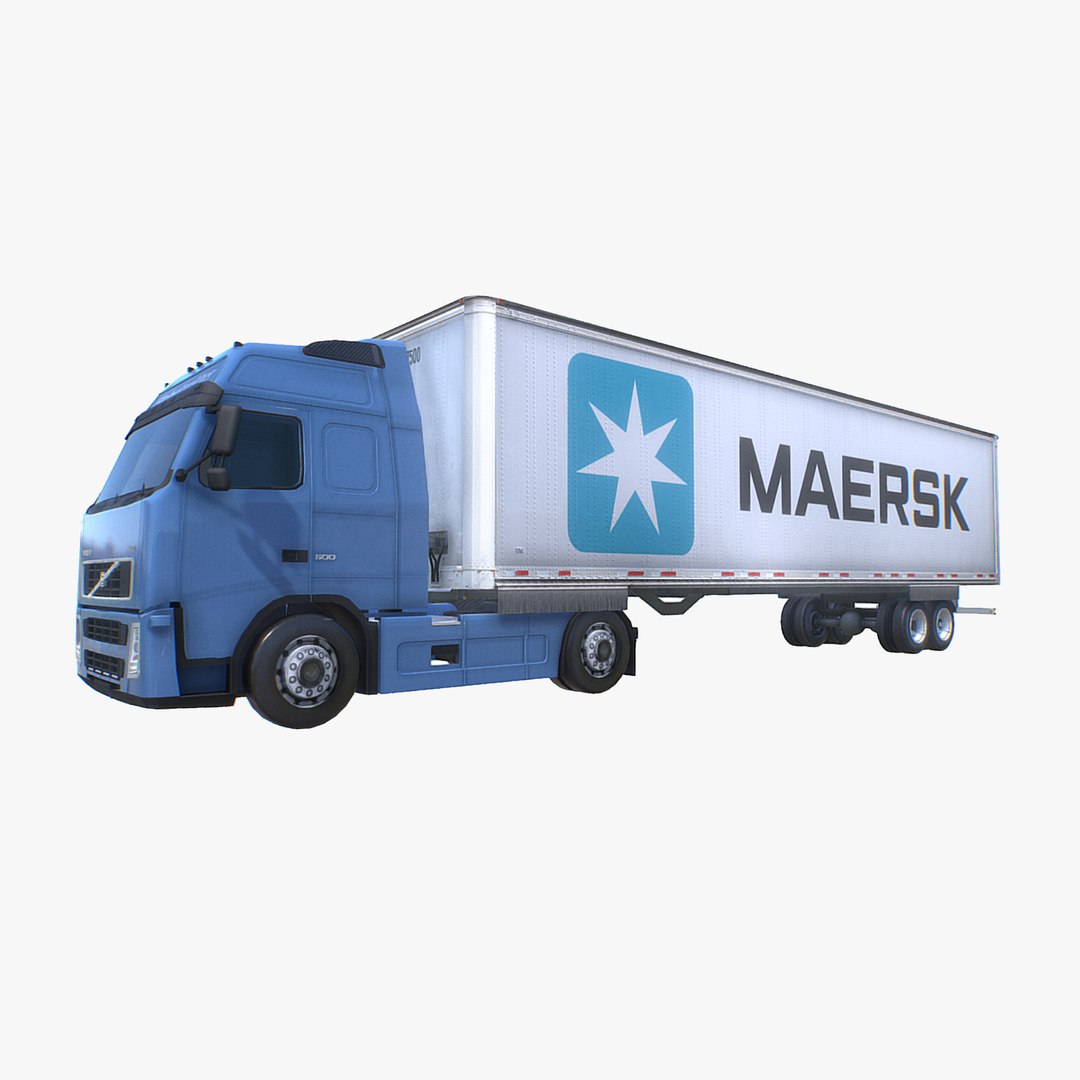 3D Volvo FH-12 Maersk Semi-Trailer Truck - TurboSquid 2137069
