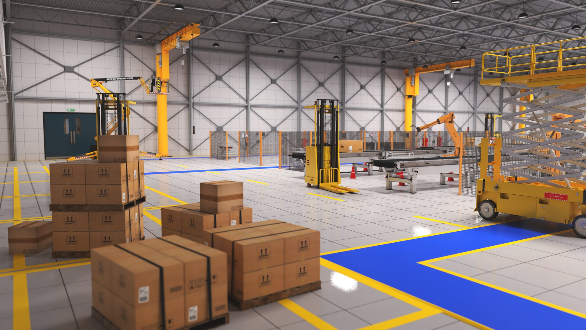 Factory Interior Scene And Equipment 3D Model - TurboSquid 2378028