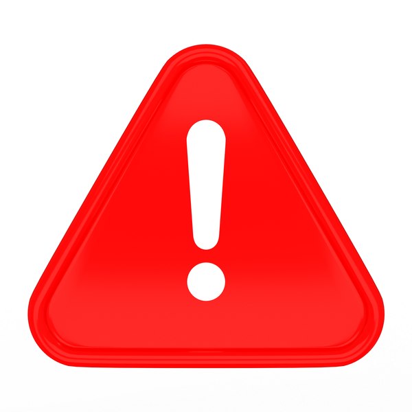 modelo 3d Red Warning Attention Sign - TurboSquid 2029371