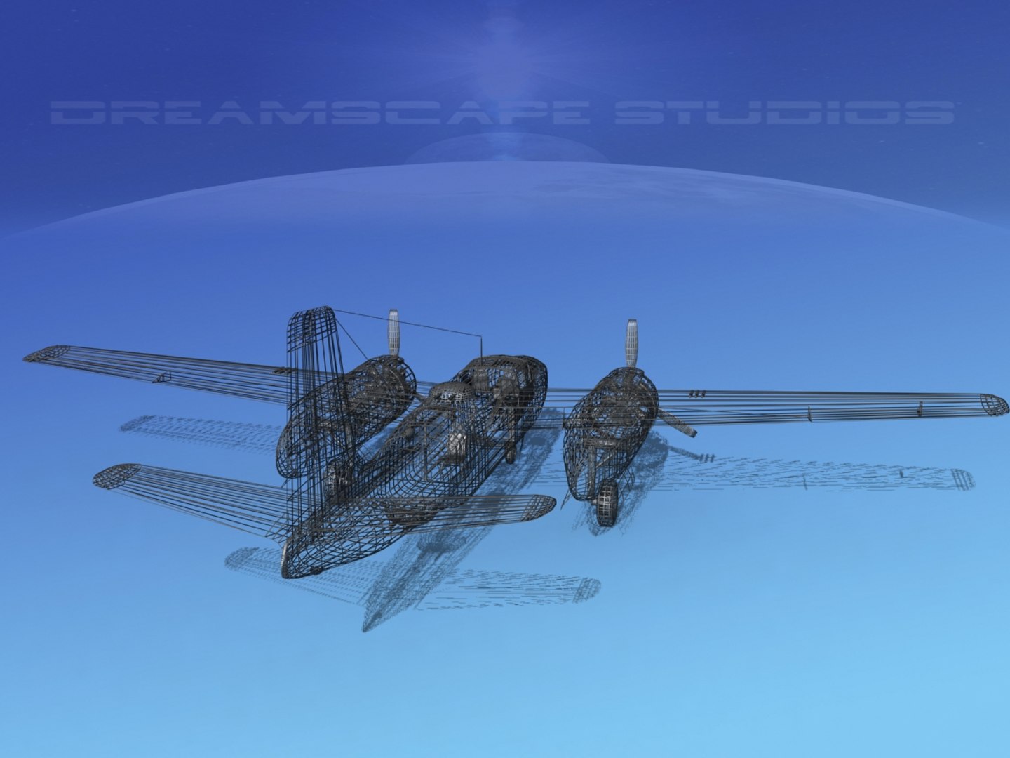 Douglas B-26b B-26 Bomber 3d Model
