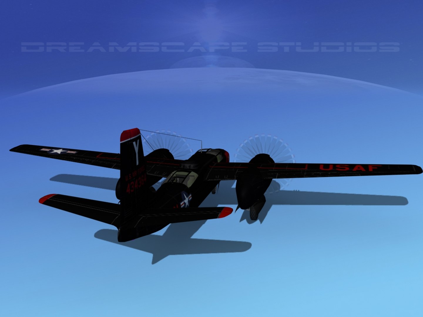Douglas B-26b B-26 Bomber 3d Model