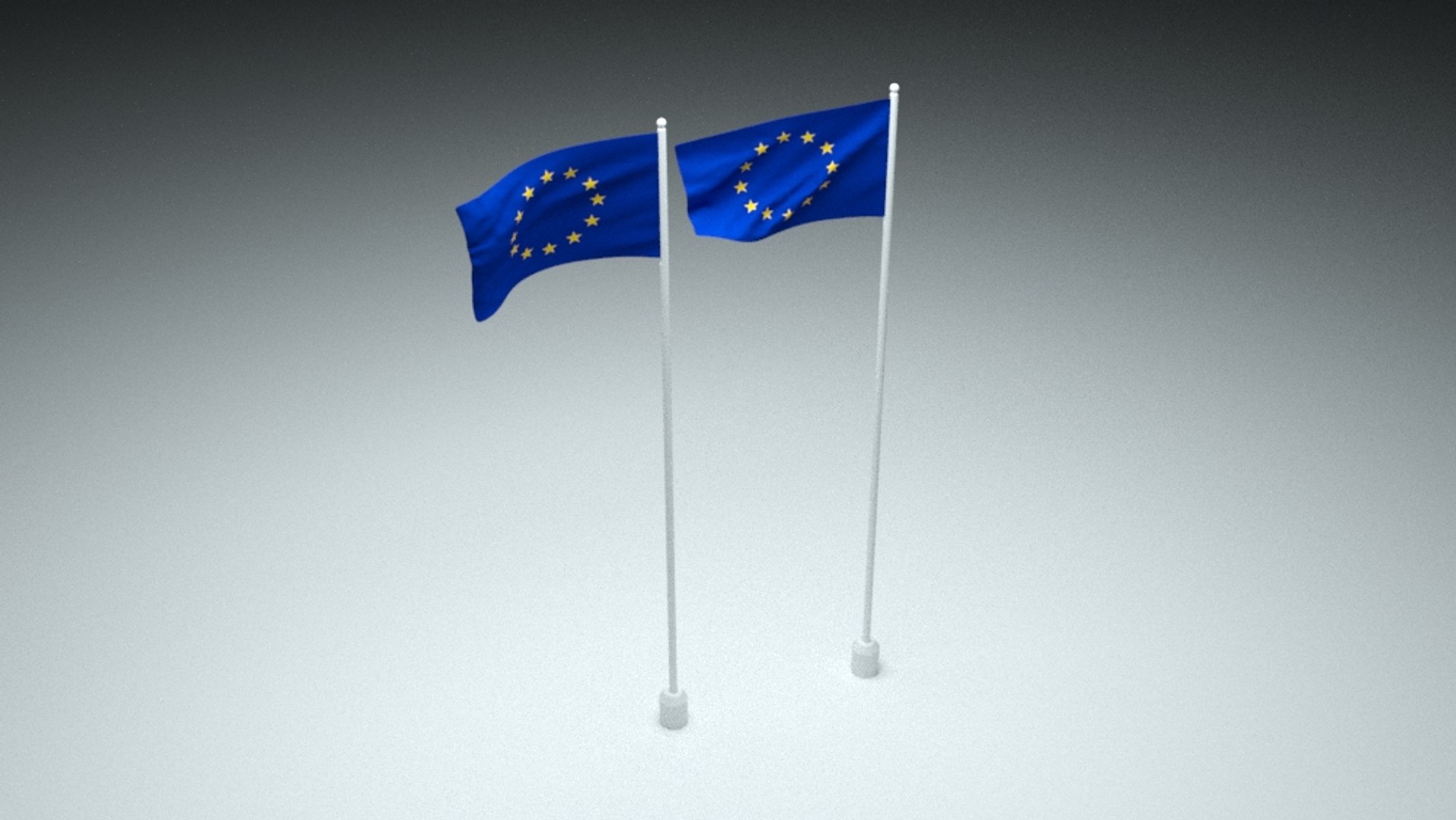 Eu Flag 3D Model - TurboSquid 1594563