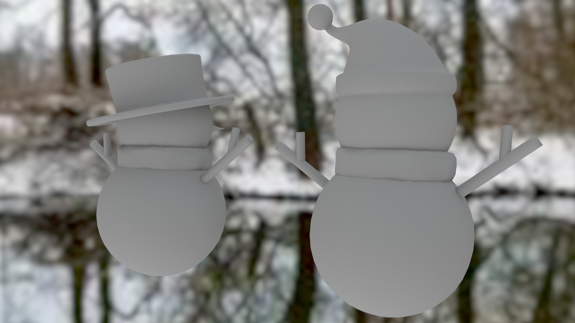 Snowman pack 3D model - TurboSquid 2154573