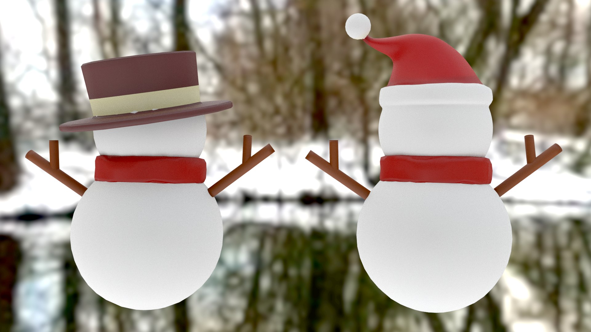 Snowman pack 3D model - TurboSquid 2154573