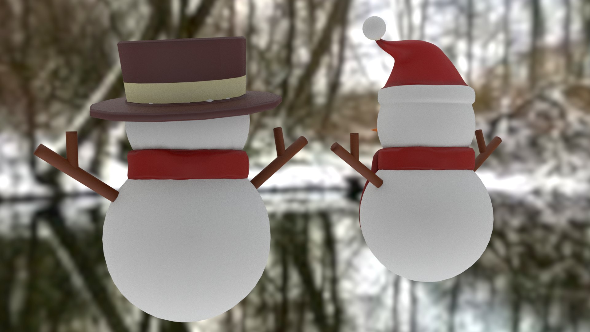 Snowman Pack 3D Model - TurboSquid 2154573