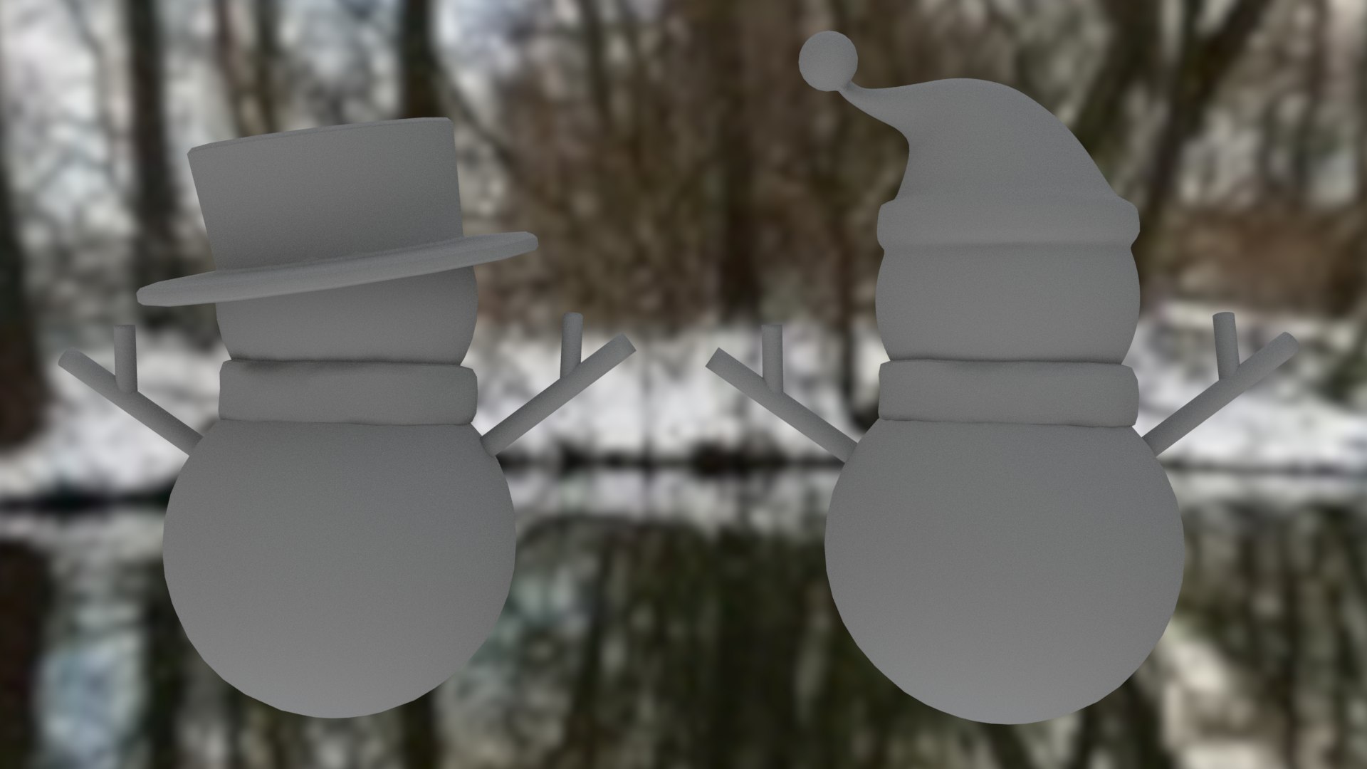 Snowman pack 3D model - TurboSquid 2154573