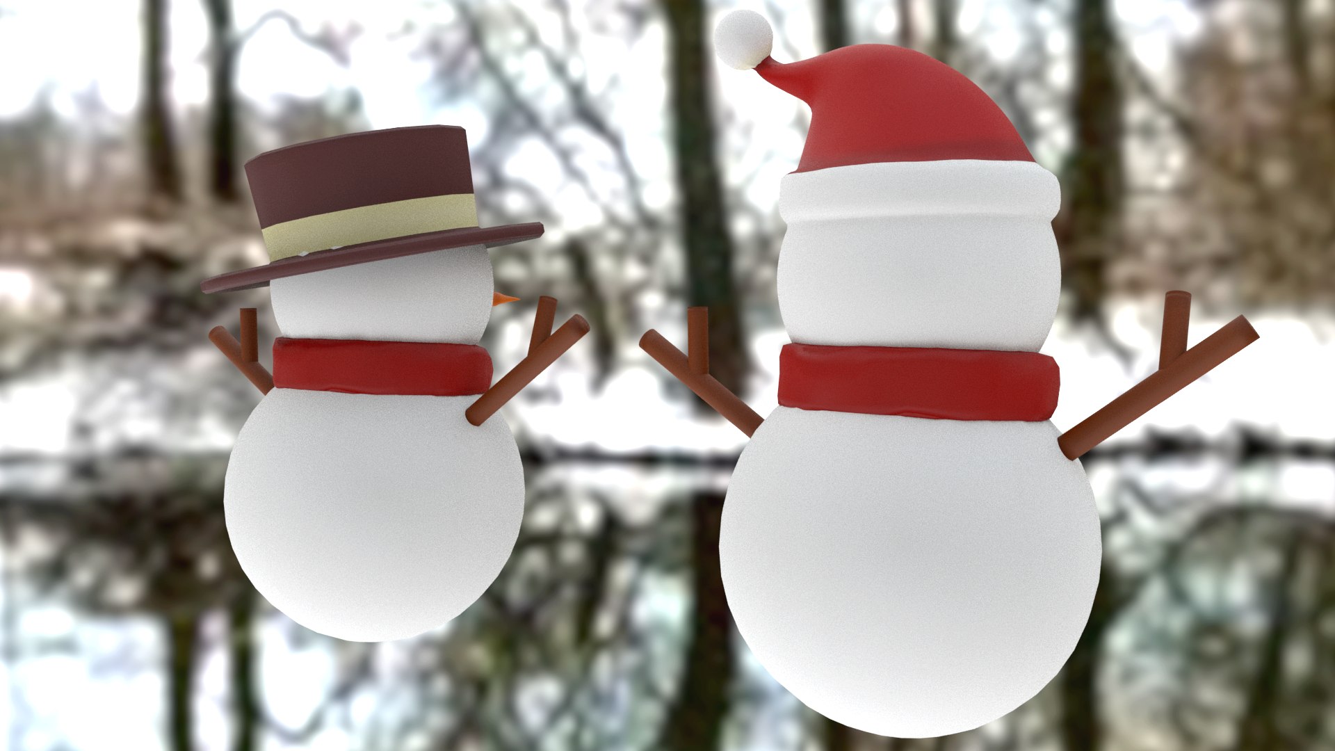 Snowman pack 3D model - TurboSquid 2154573