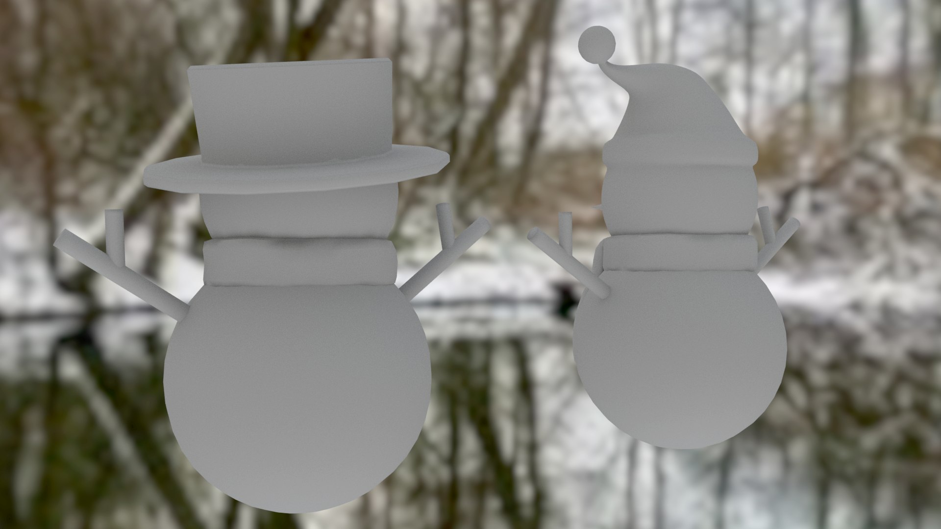 Snowman pack 3D model - TurboSquid 2154573