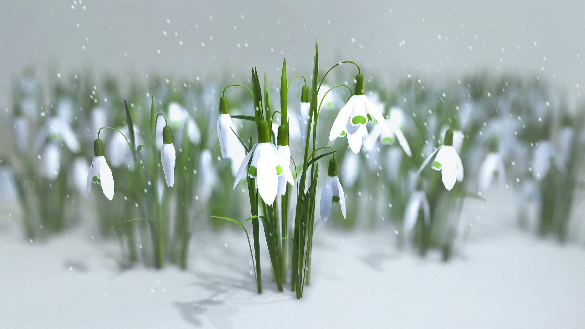3D Snowdrop Model - TurboSquid 2205882