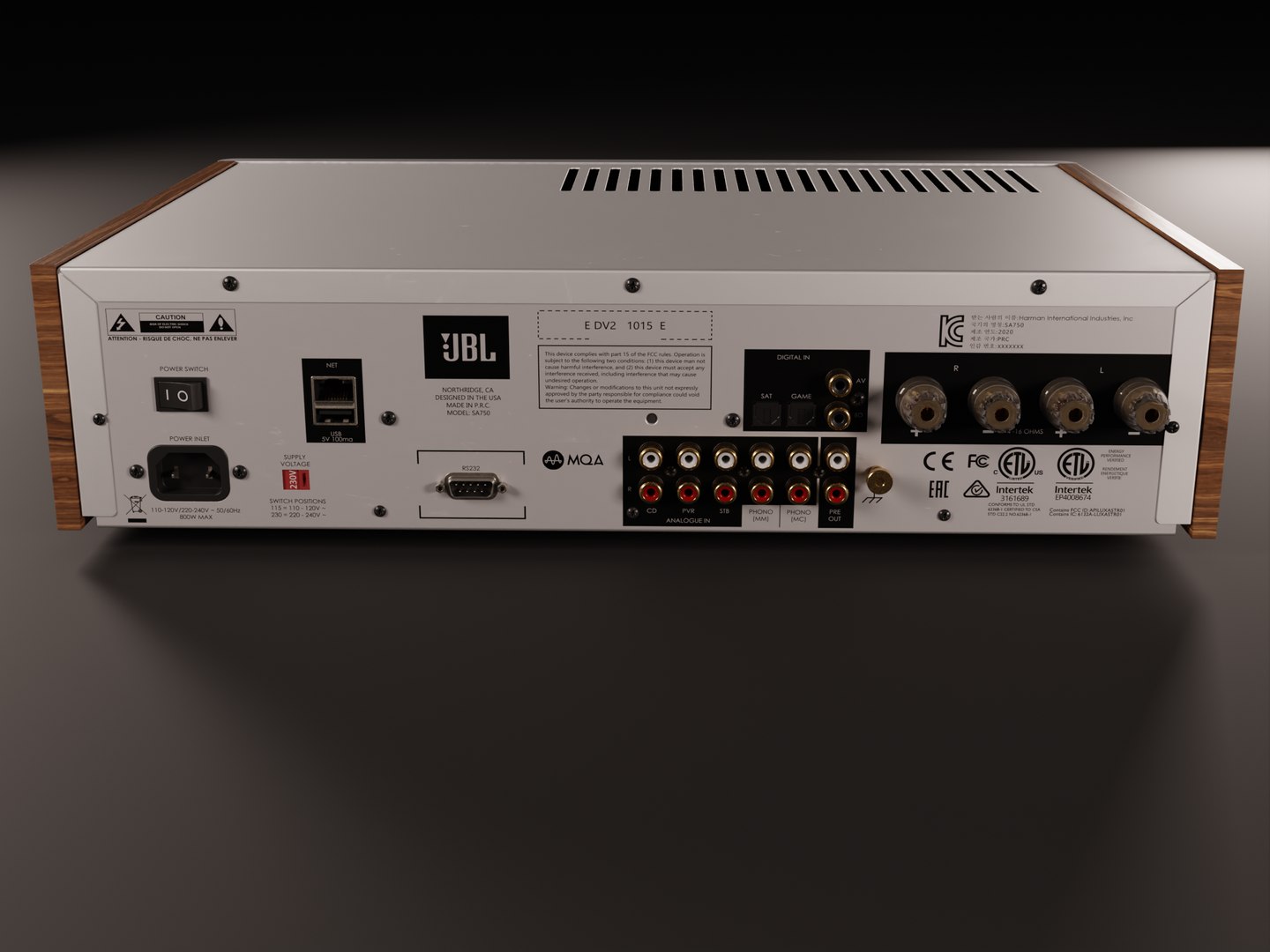 JBL SA 750 Integrated Amplifier Model - TurboSquid 1792064