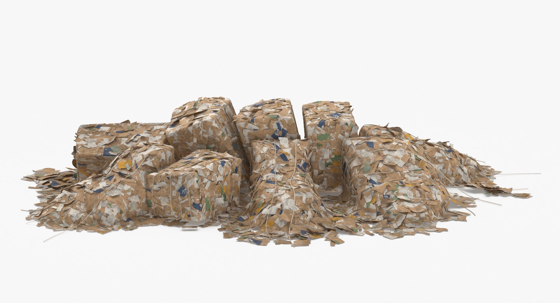 3D Cardboard Scraps Pile Small Medium and Large - TurboSquid 2034460