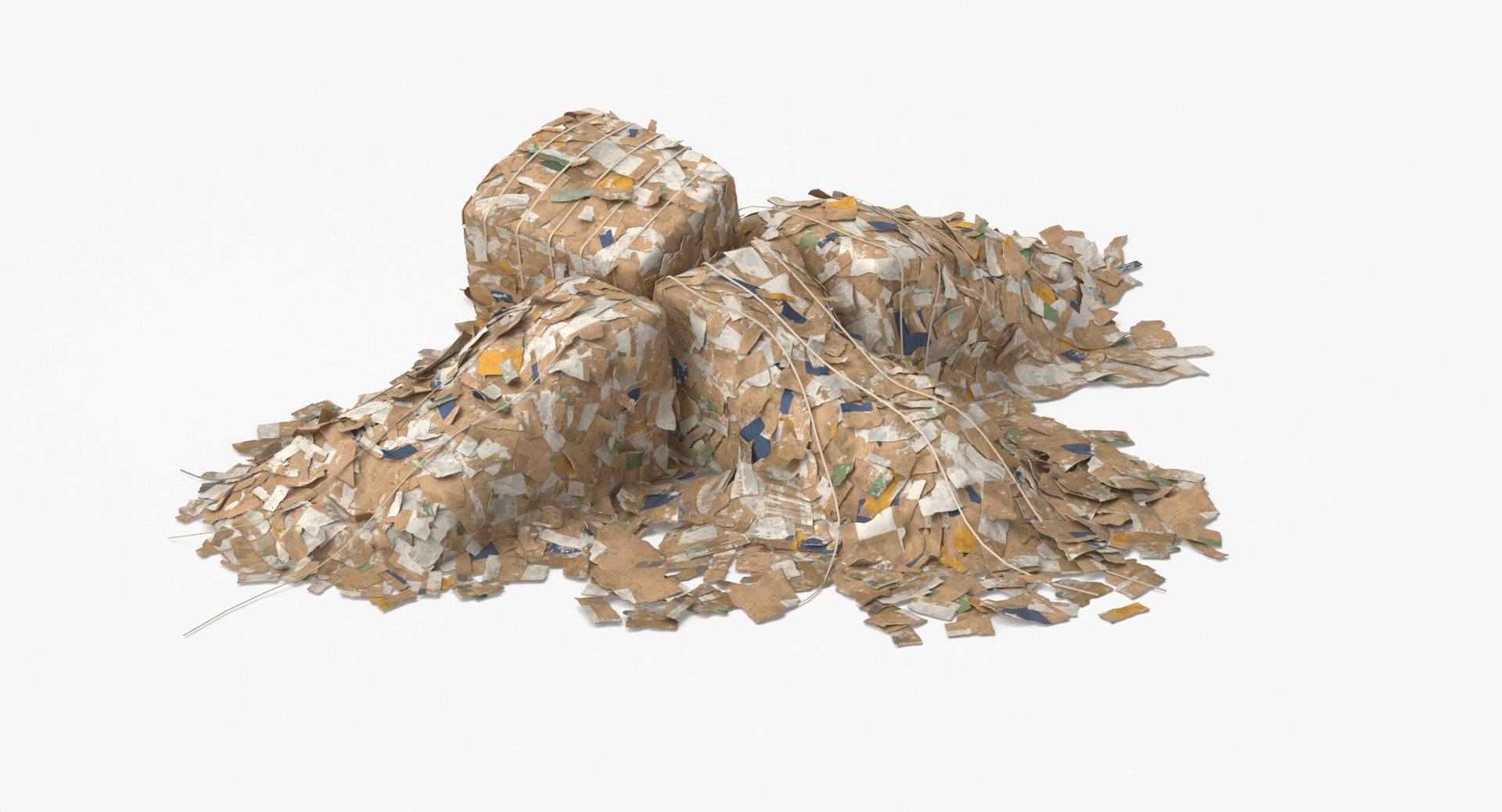 3D Cardboard Scraps Pile Small Medium And Large - TurboSquid 2034460