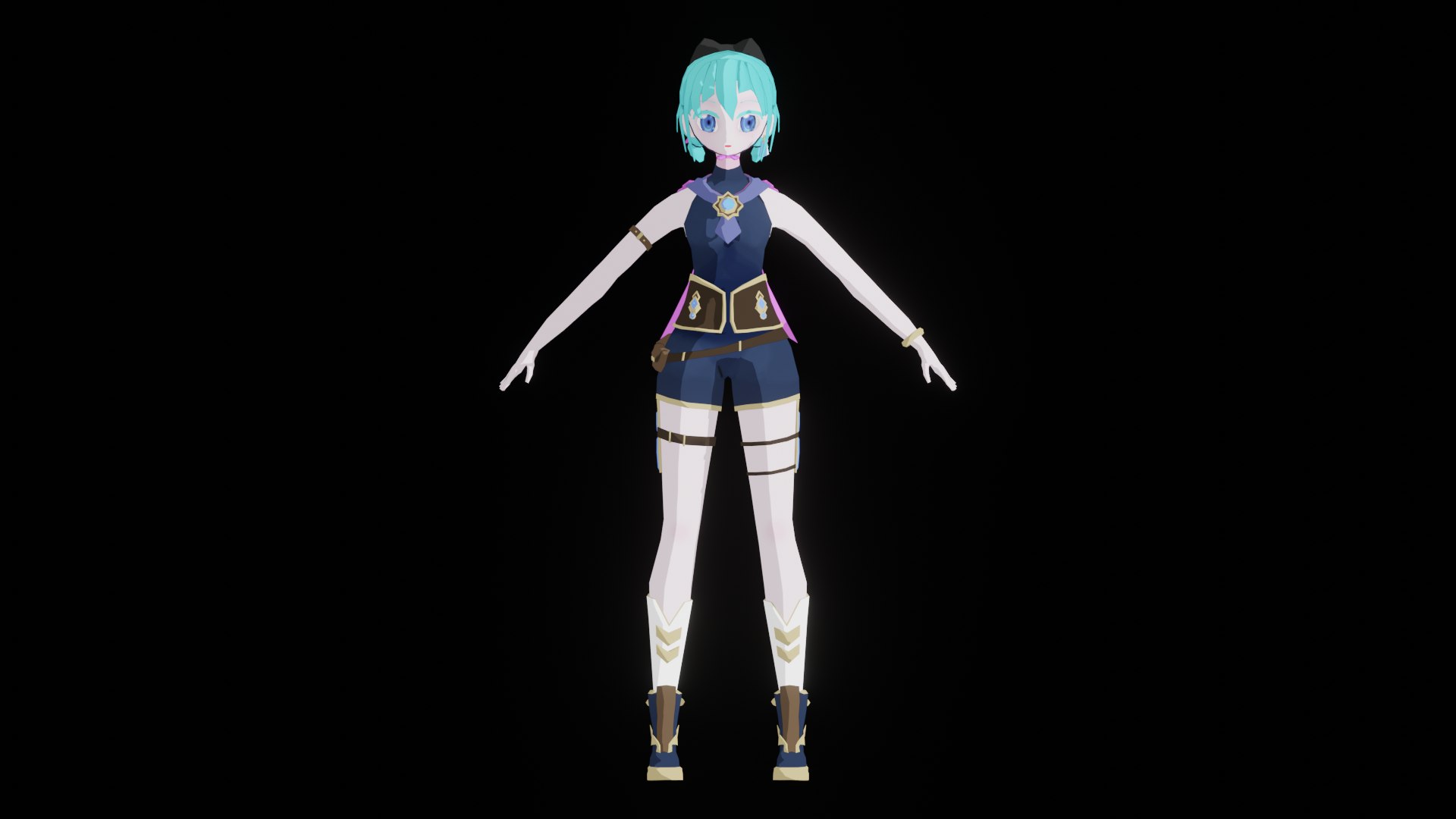 3D Anime Character Low Poly - TurboSquid 2203383