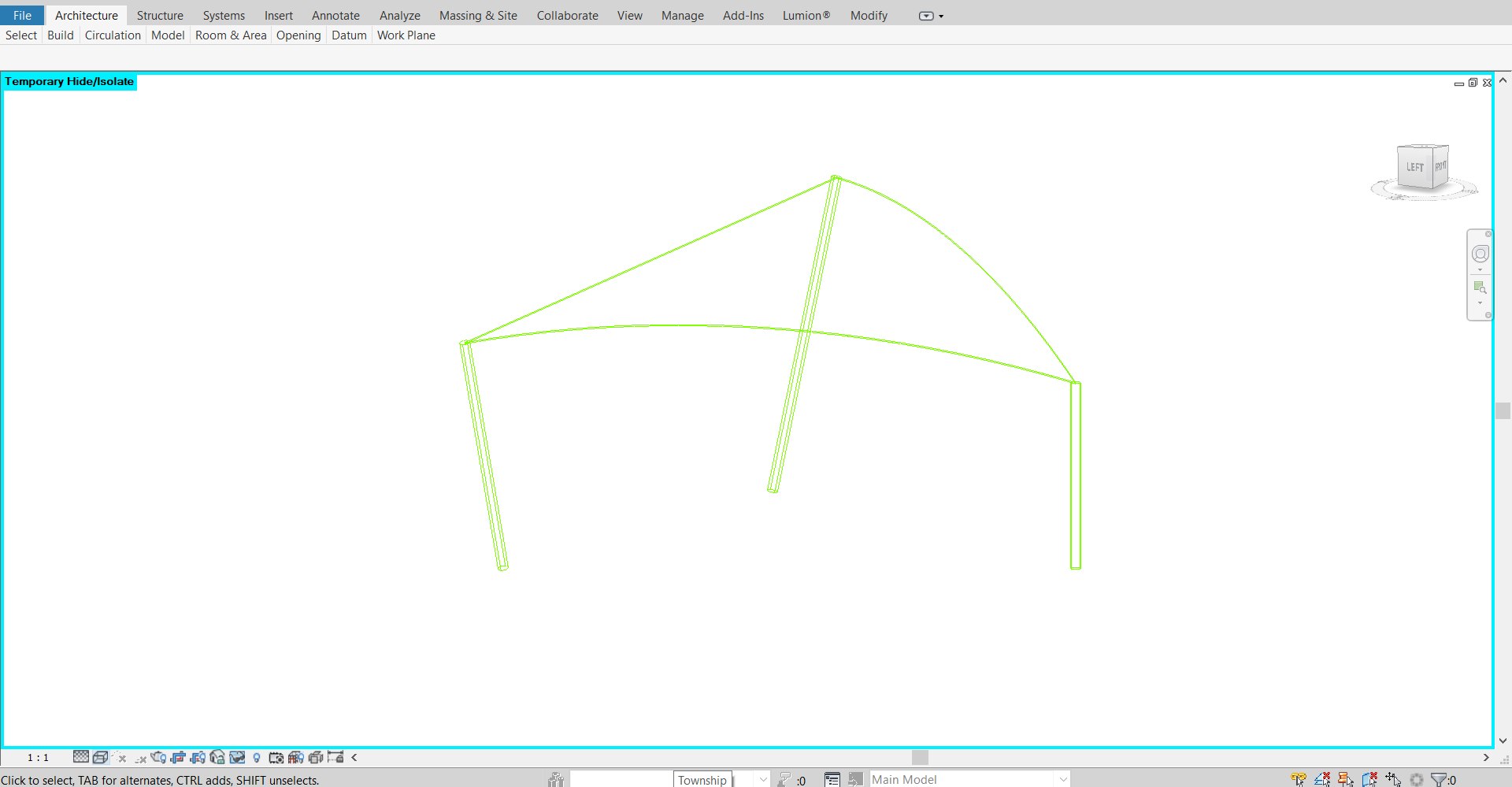 Revit Tensile Shaded Structure 3 Pointed .rfa .rte 3D Model ...