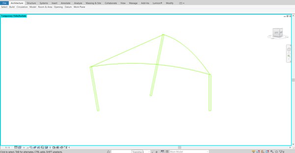 Revit Tensile Shaded Structure 3 Pointed .rfa .rte 3D model ...