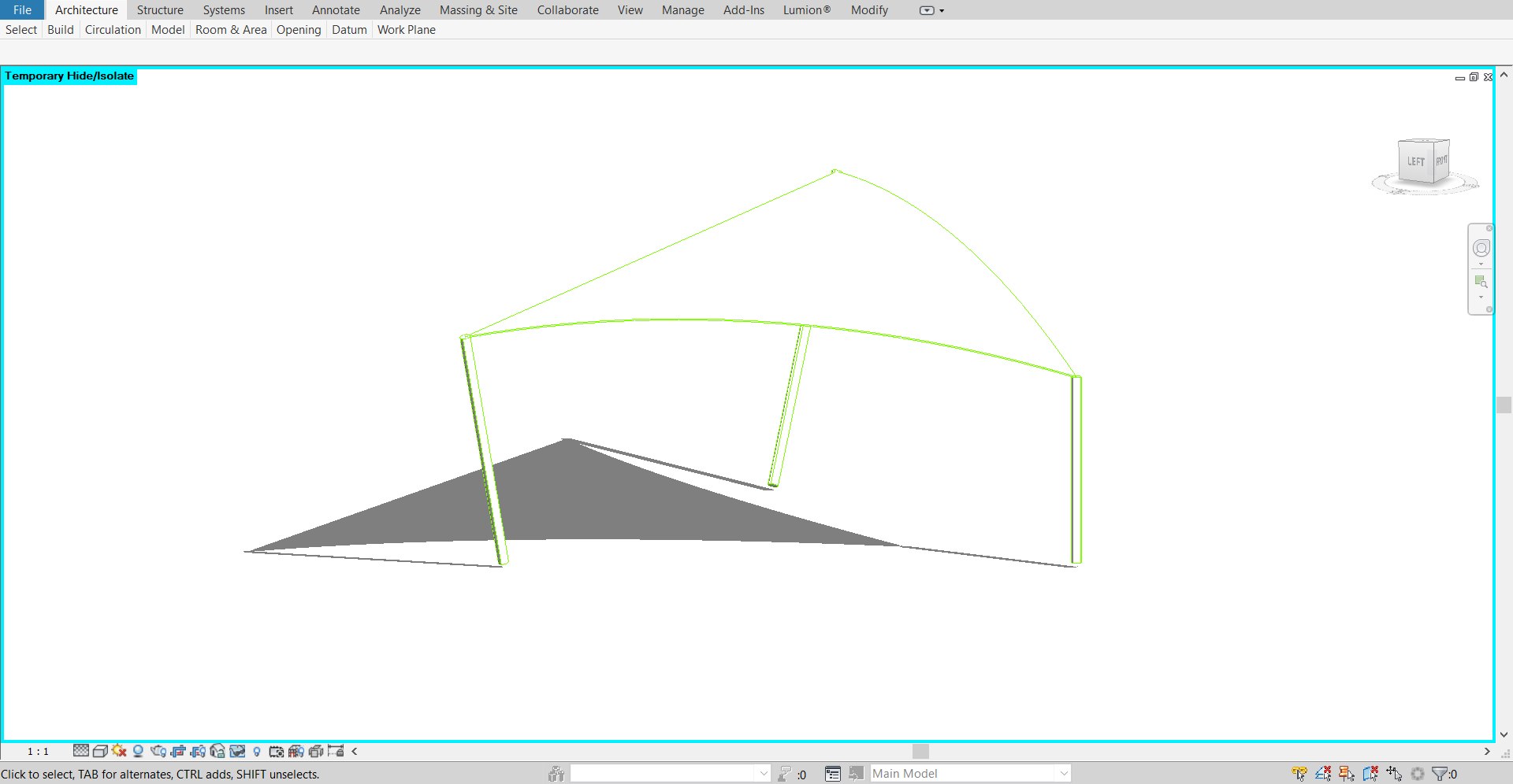 Revit Tensile Shaded Structure 3 Pointed .rfa .rte 3D Model ...