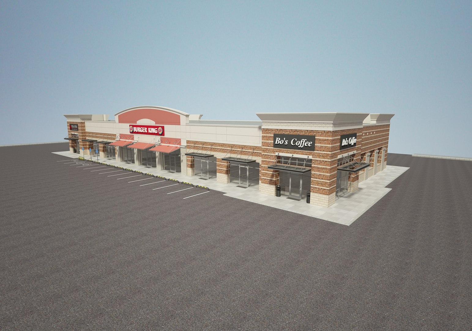 3D Retail Store Building - TurboSquid 1970360