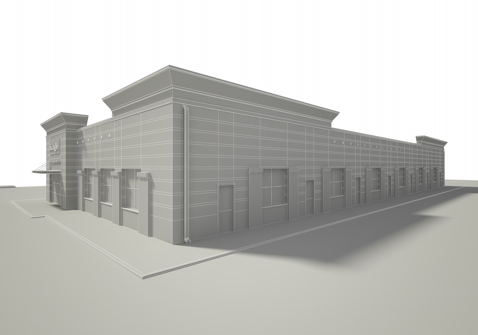 3D Retail Store Building - TurboSquid 1970360