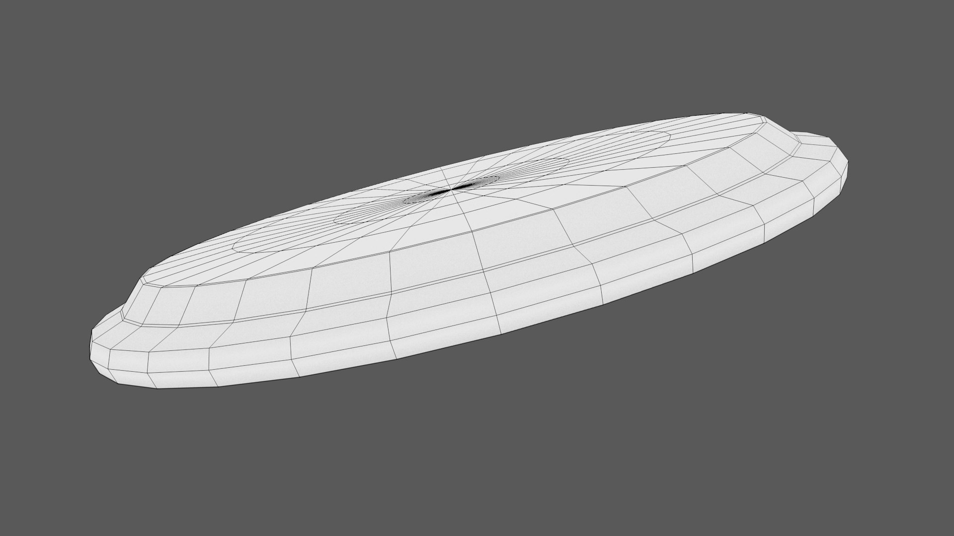 3d Model Of Low-poly Frisbee