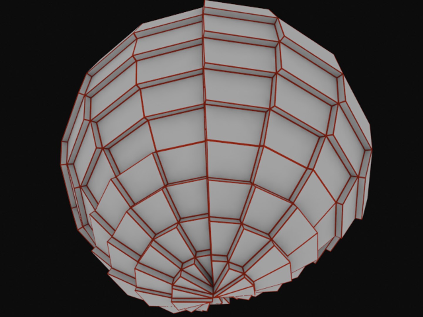 3d Model Low-poly Greebled Ball