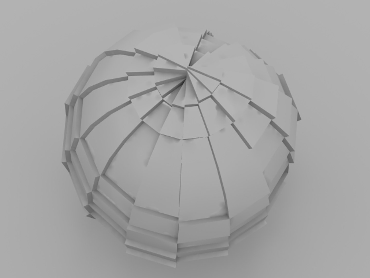 3d Model Low-poly Greebled Ball