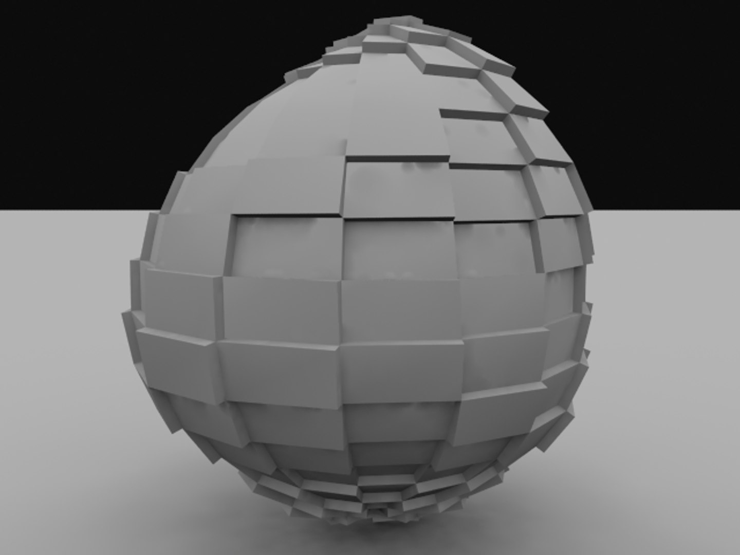 3d Model Low-poly Greebled Ball