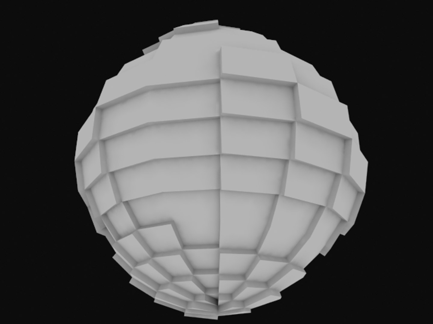 3d Model Low-poly Greebled Ball