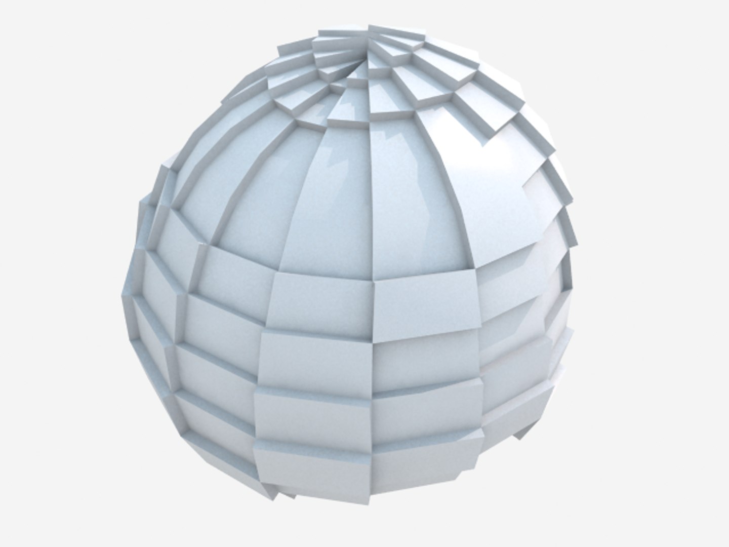 3d Model Low-poly Greebled Ball
