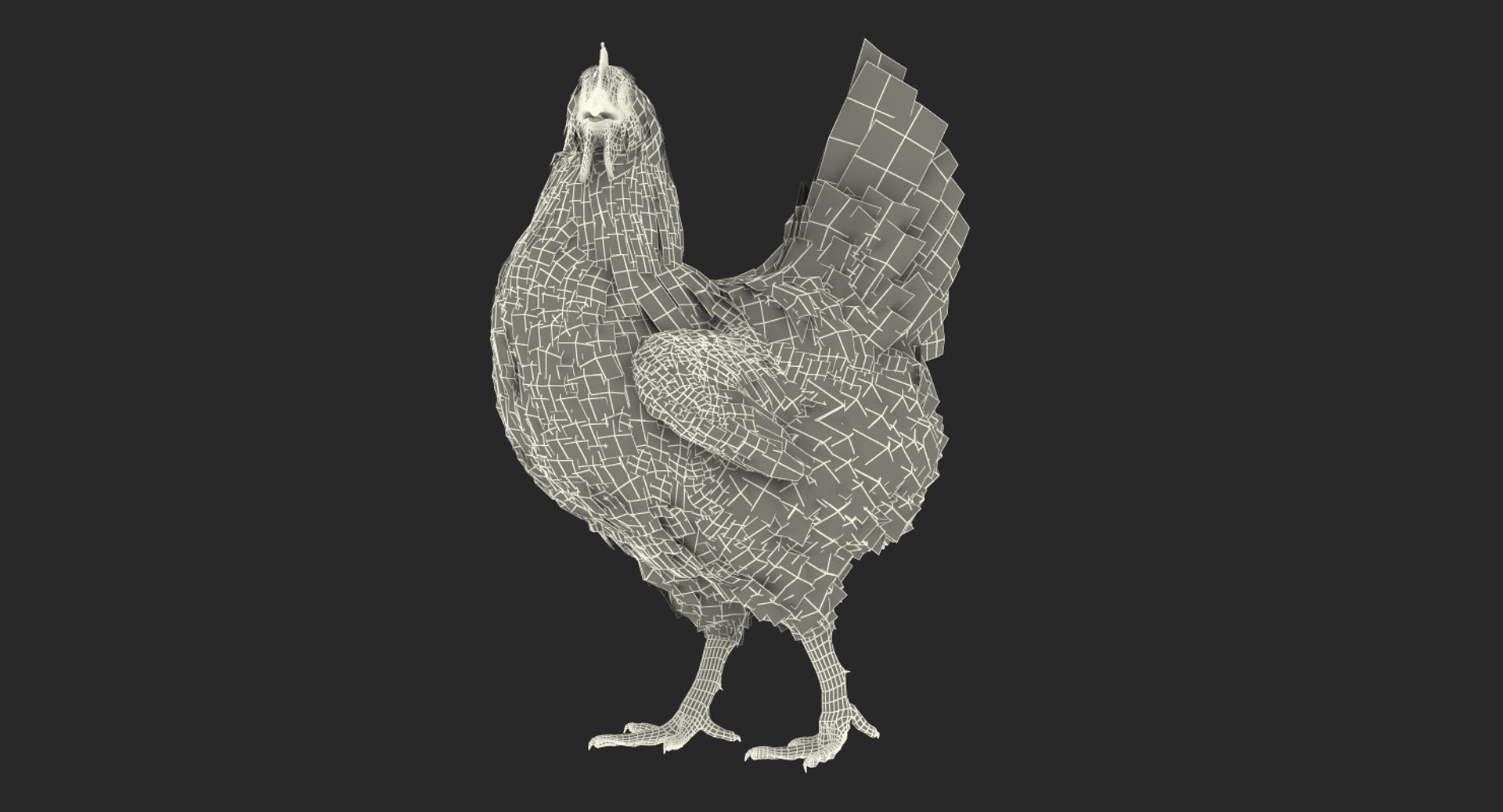 White chicken rigged 3D model - TurboSquid 1216231