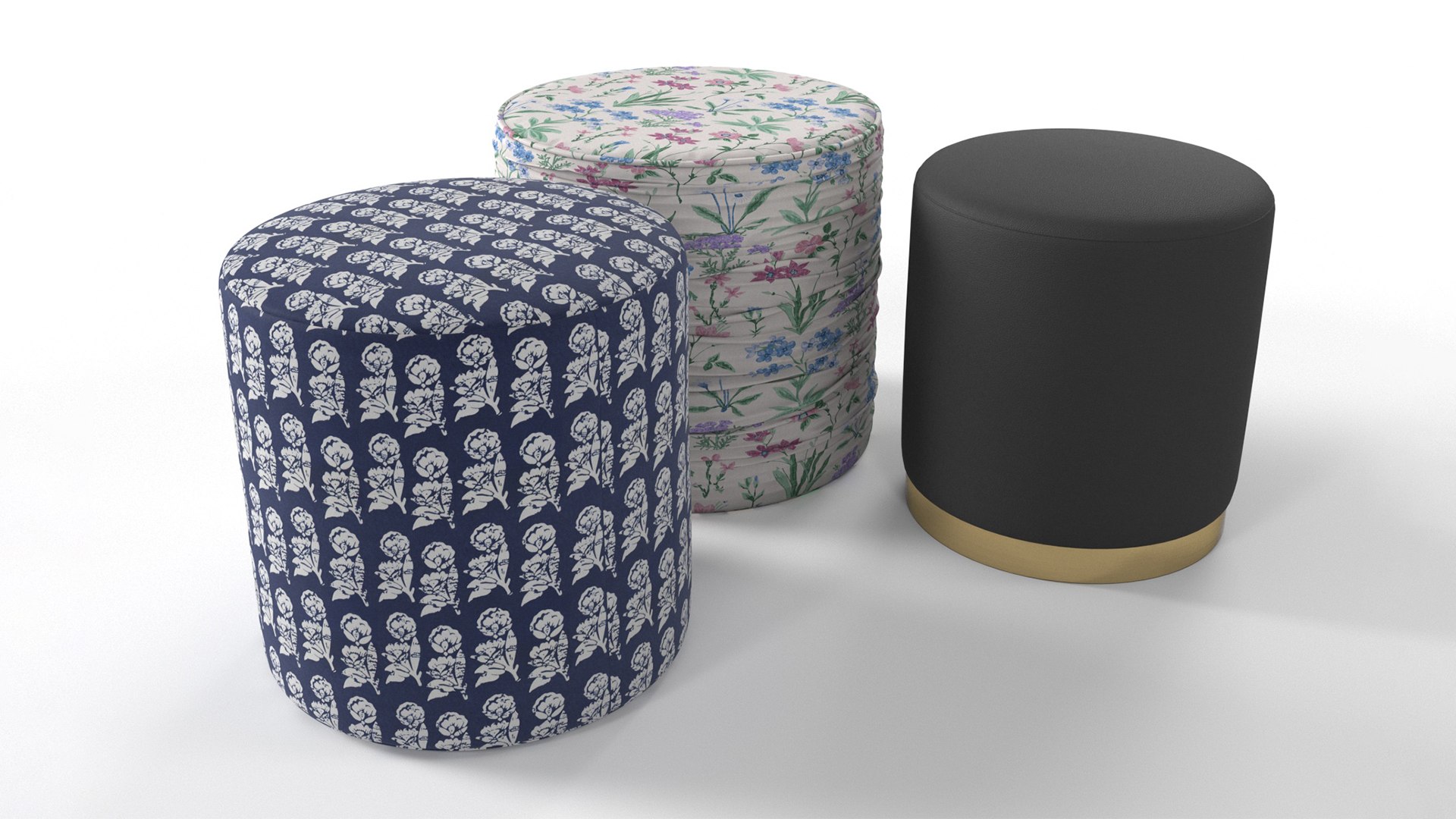 3D Poufs Round Model - TurboSquid 2195092