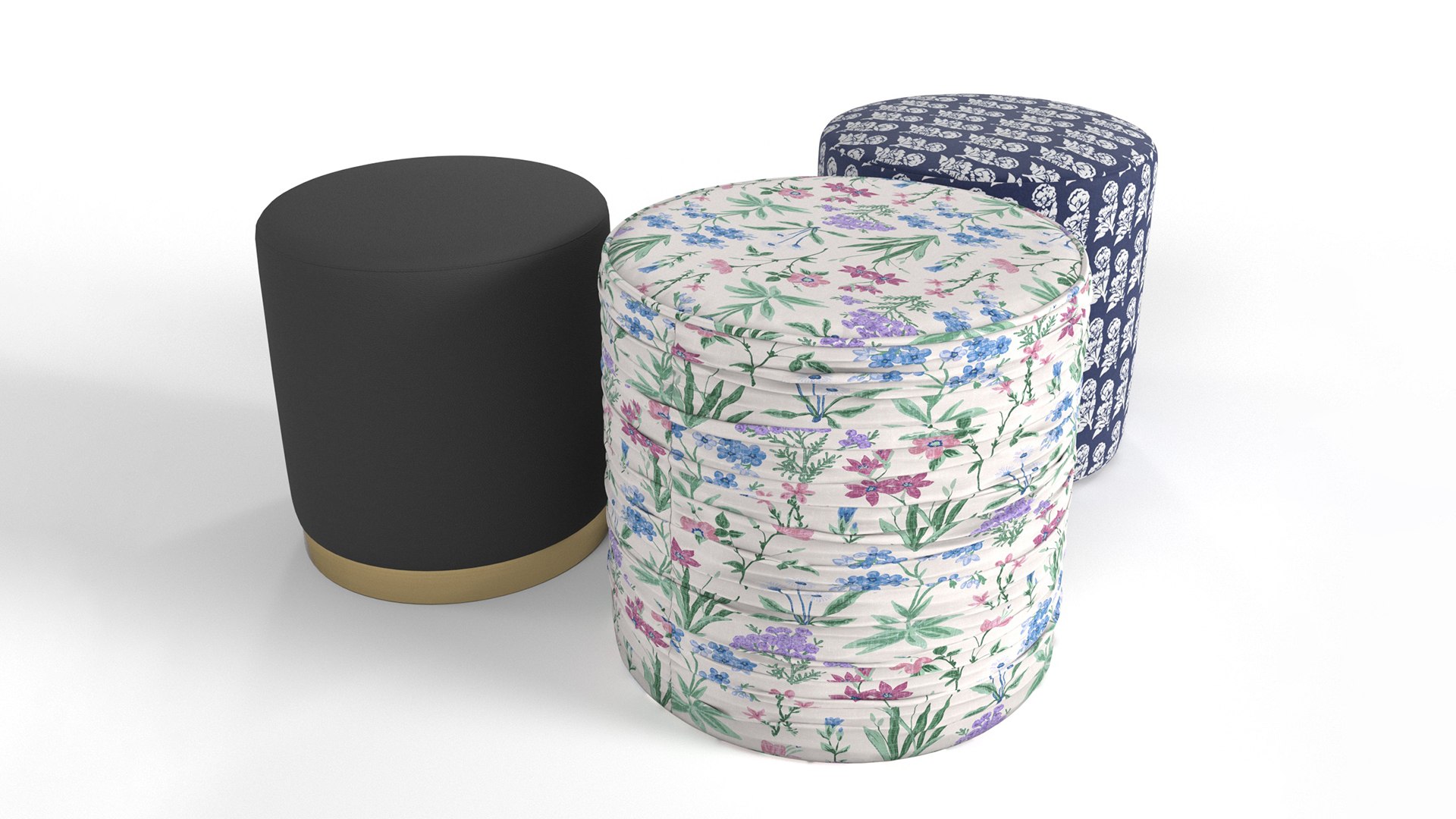 3D Poufs Round Model - TurboSquid 2195092