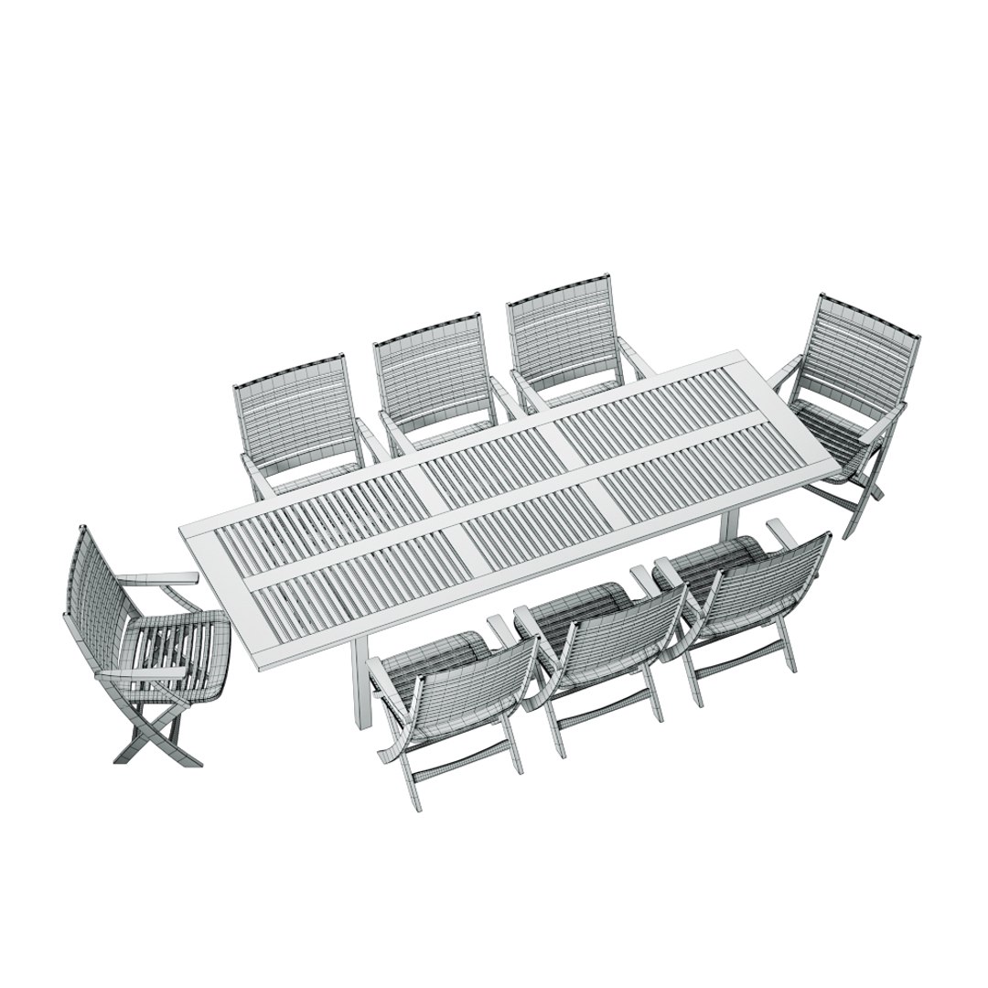 Garden Table 3D Model - TurboSquid 1464621