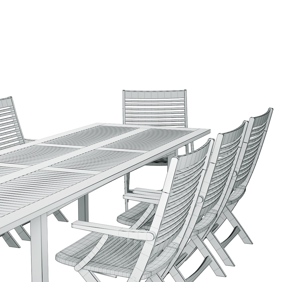 Garden Table 3D Model - TurboSquid 1464621