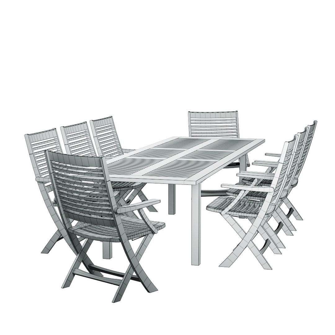 Garden Table 3D Model - TurboSquid 1464621