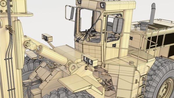 Container fork loader model - TurboSquid 1529316