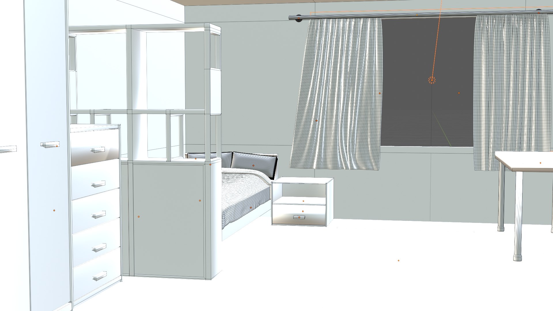 Small Bedroom Set 3D model - TurboSquid 1844057