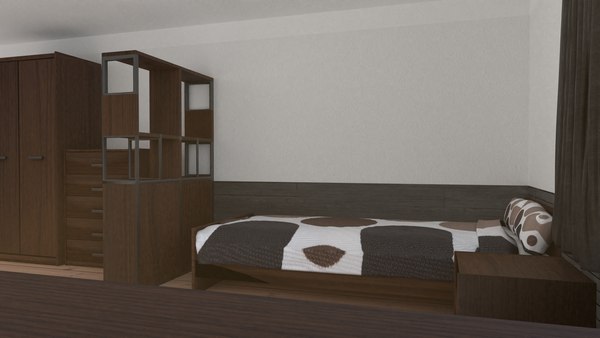 Small Bedroom Set 3D model - TurboSquid 1844057