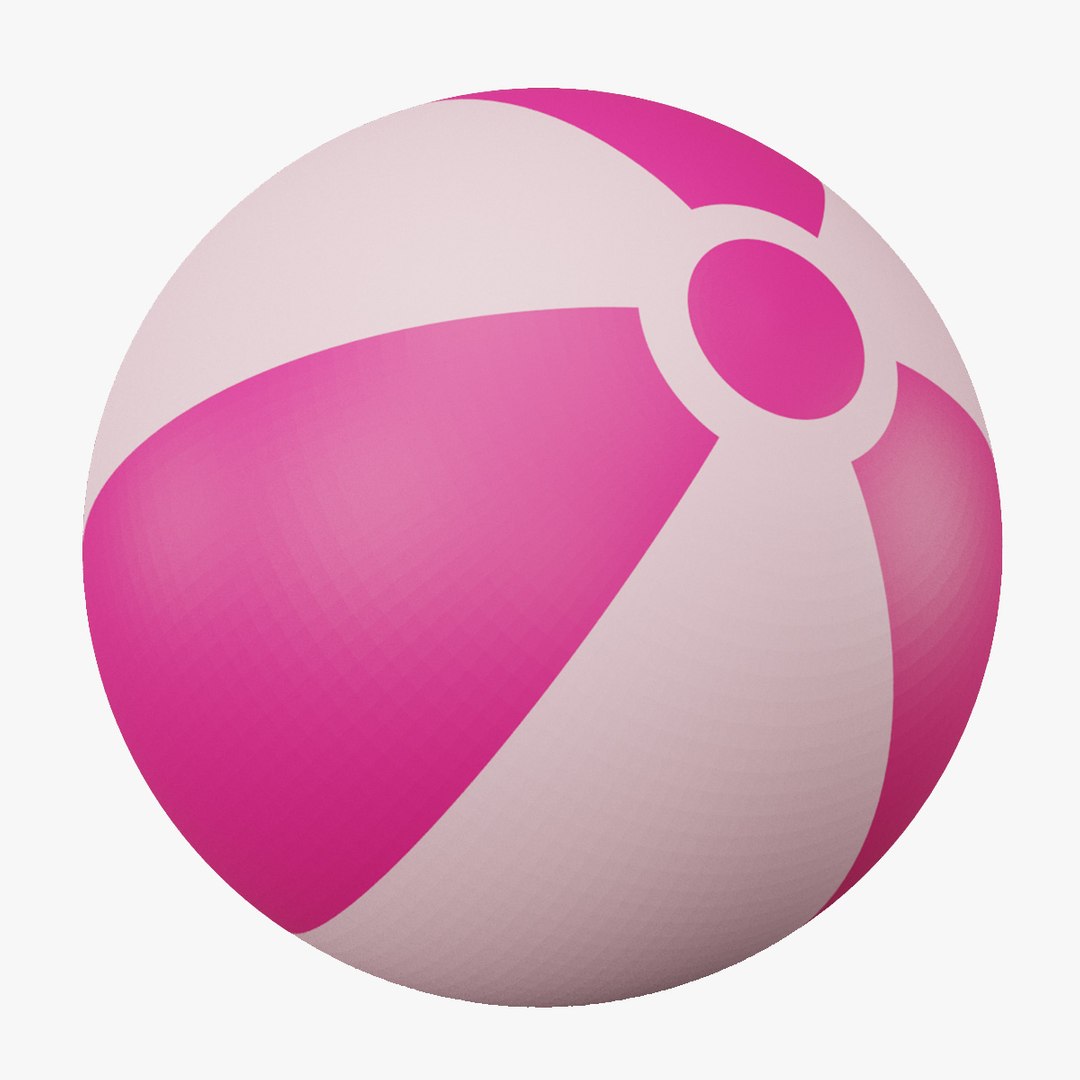 3D Pink Beach Ball - TurboSquid 2067263